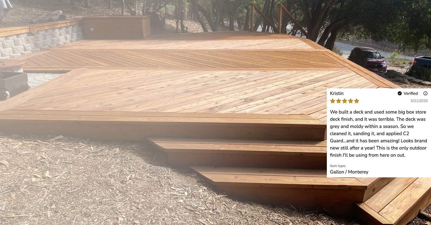 C2 Guard Deck Stain & Sealer — Penetrating Protection That Won't Peel